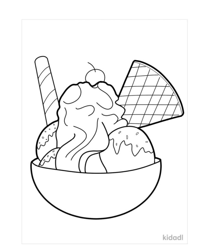 25 Free Ice Cream Coloring Pages for Kids and Adults