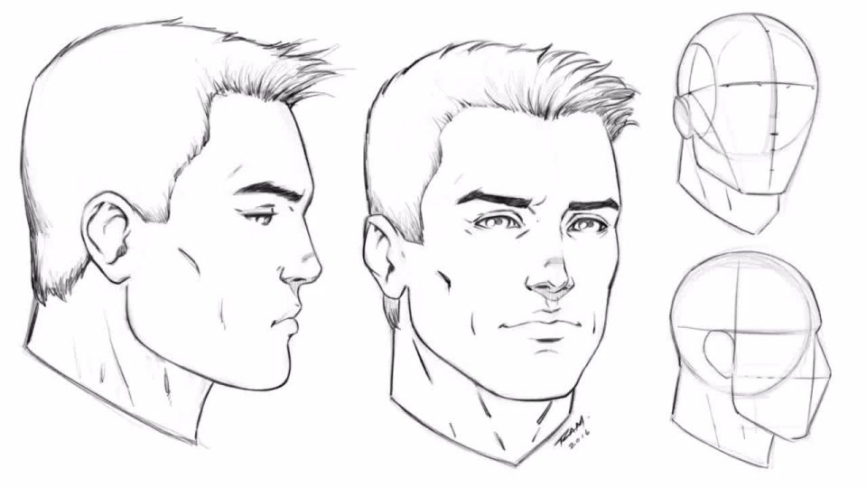 25 Easy Male Face Drawing Ideas - How to Draw