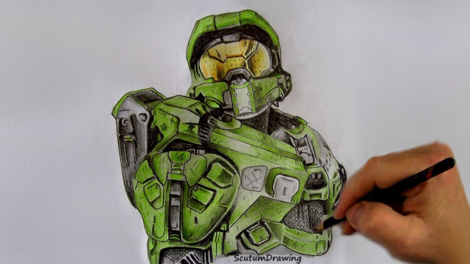 20 Master Chief Drawing Ideas - Draw Master Chief Halo