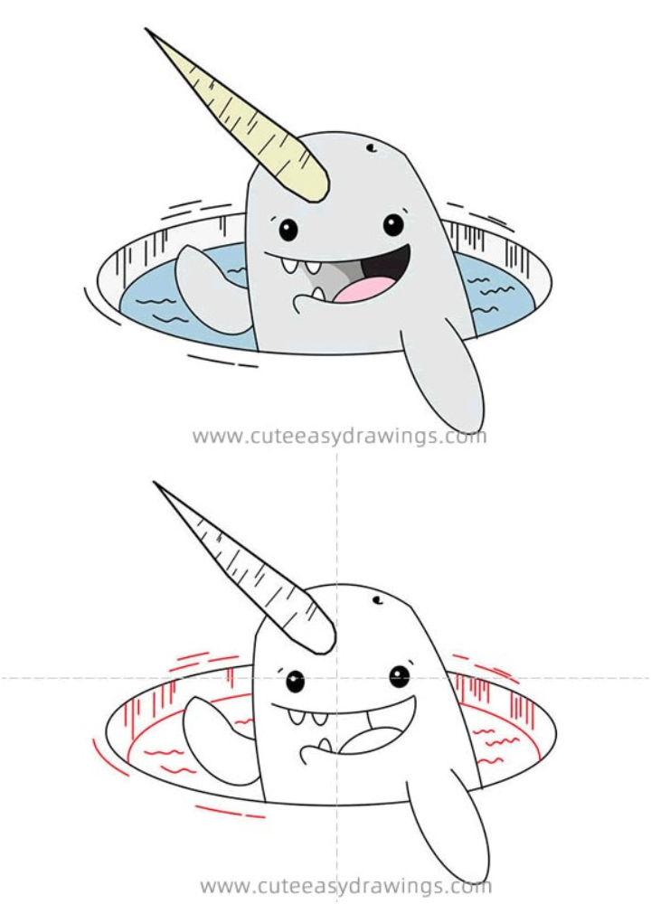 25 Easy Narwhal Drawing Ideas - How to Draw a Narwhal