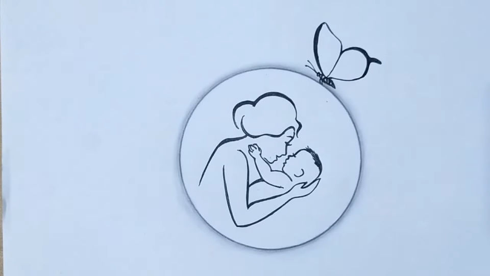 25 Easy Mother and Daughter Drawing Ideas to Draw