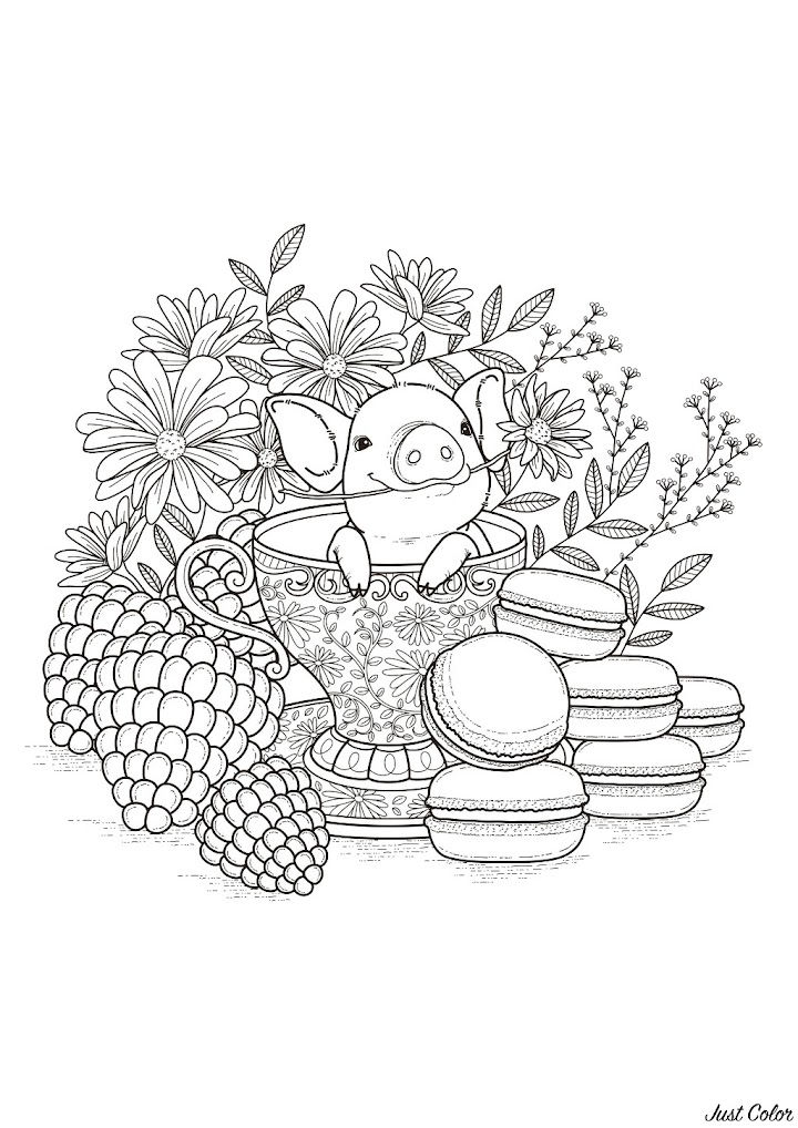 20 Free Pig Coloring Pages for Kids and Adults