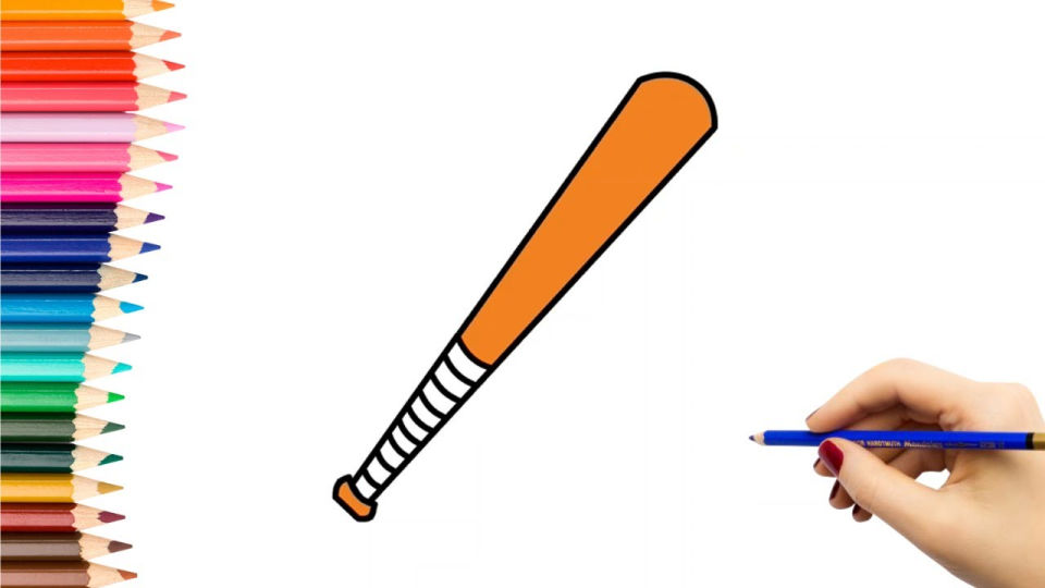 25 Easy Baseball Bat Drawing Ideas - How to Draw