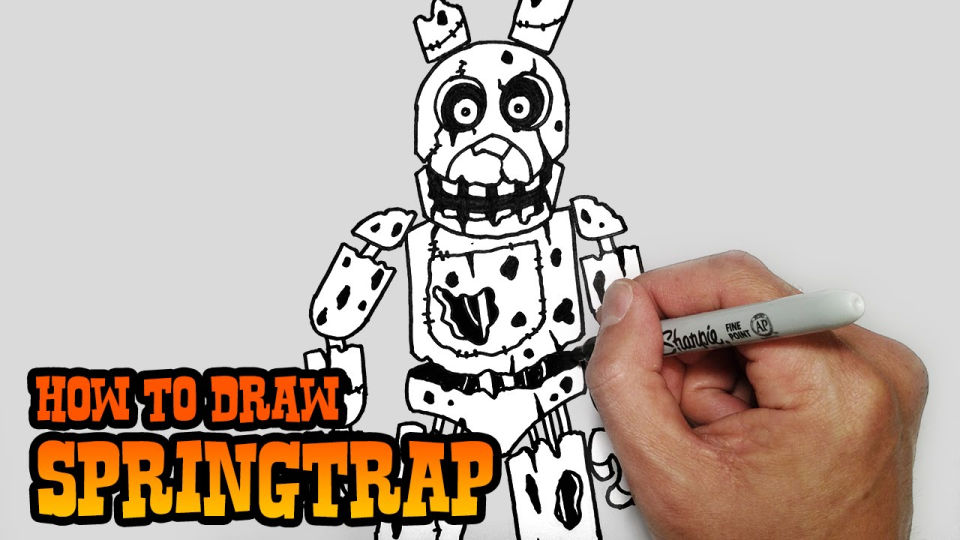 20 Easy Springtrap Drawing Ideas - How to Draw Springtrap