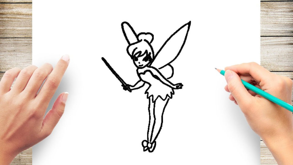 25 Easy Tinkerbell Drawing Ideas - How to Draw Tinkerbell