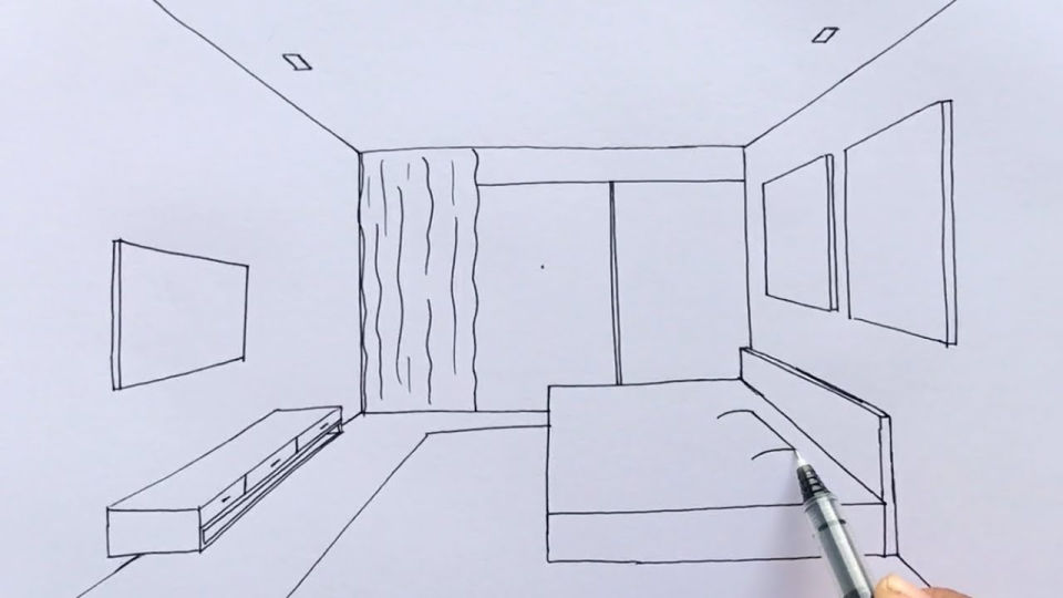 25 Easy Room Drawing Ideas - How to Draw a Room