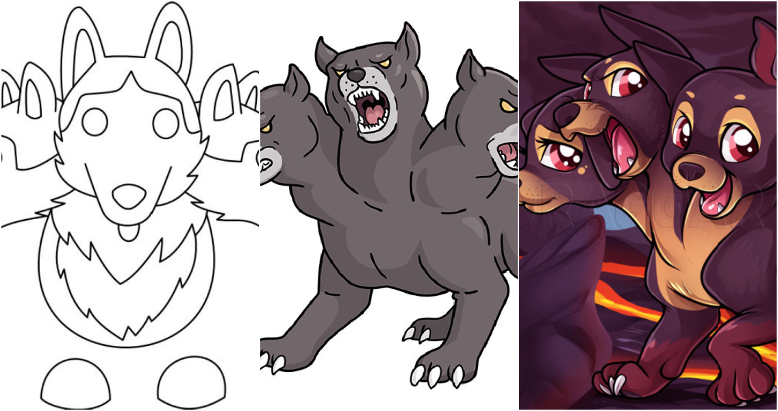20 Easy Cerberus Drawing Ideas - How To Draw Cerberus