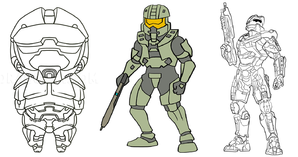 20 Master Chief Drawing Ideas - Draw Master Chief Halo