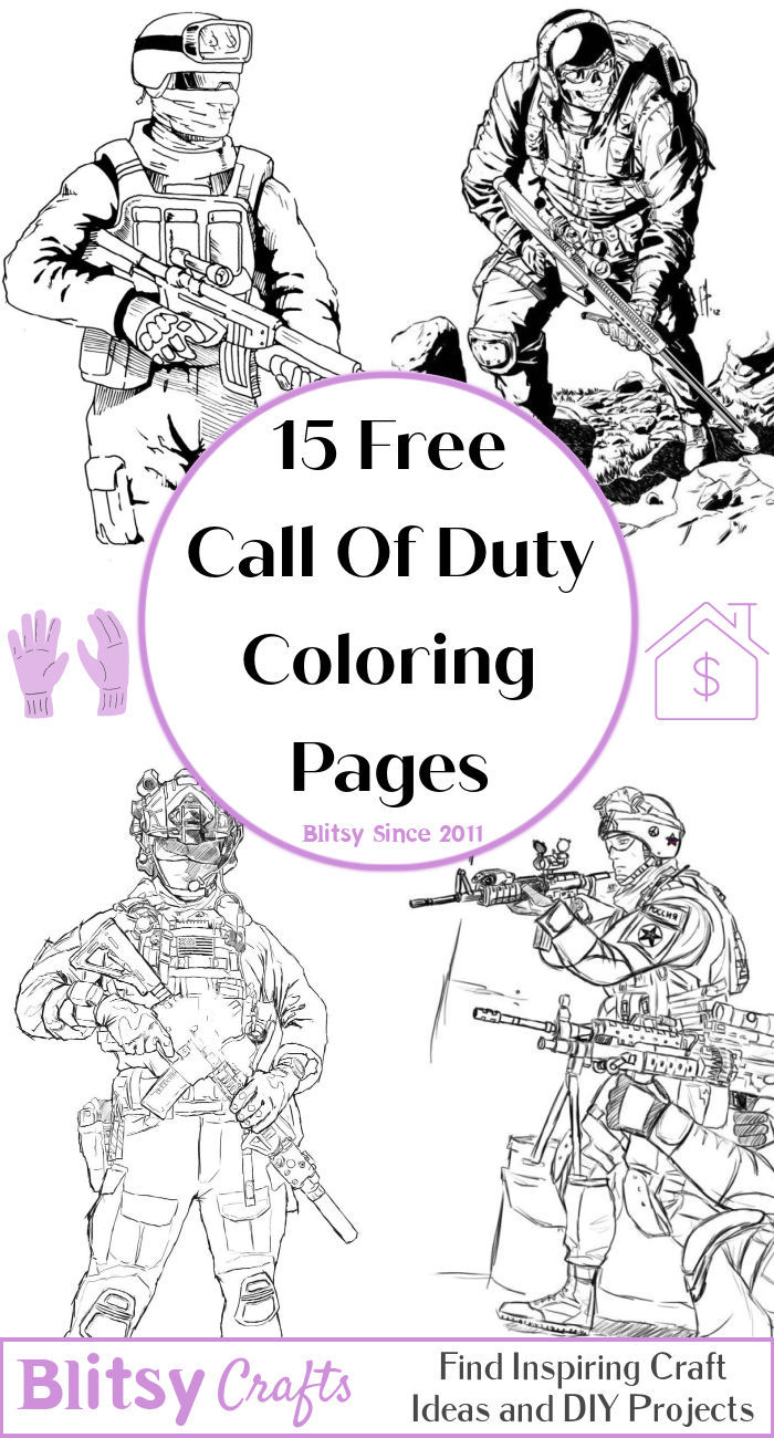 15 Free Call of Duty Coloring Pages for Kids and Adults
