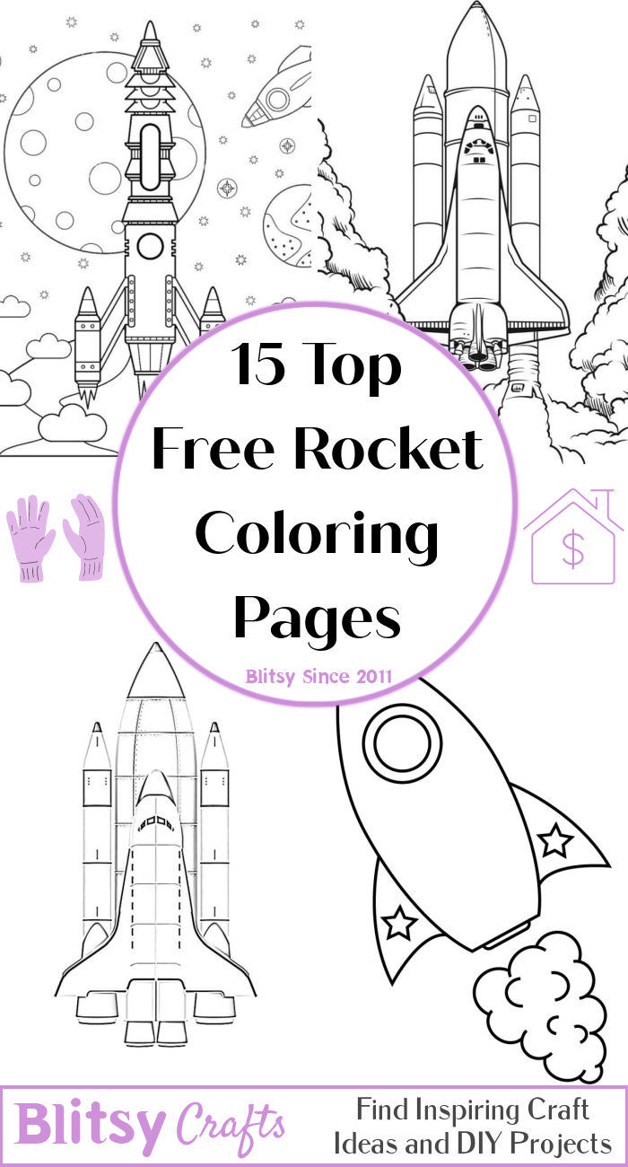 15 Free Rocket Coloring Pages for Kids and Adults