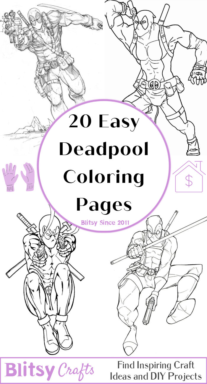 20 Free Deadpool Coloring Pages for Kids and Adults