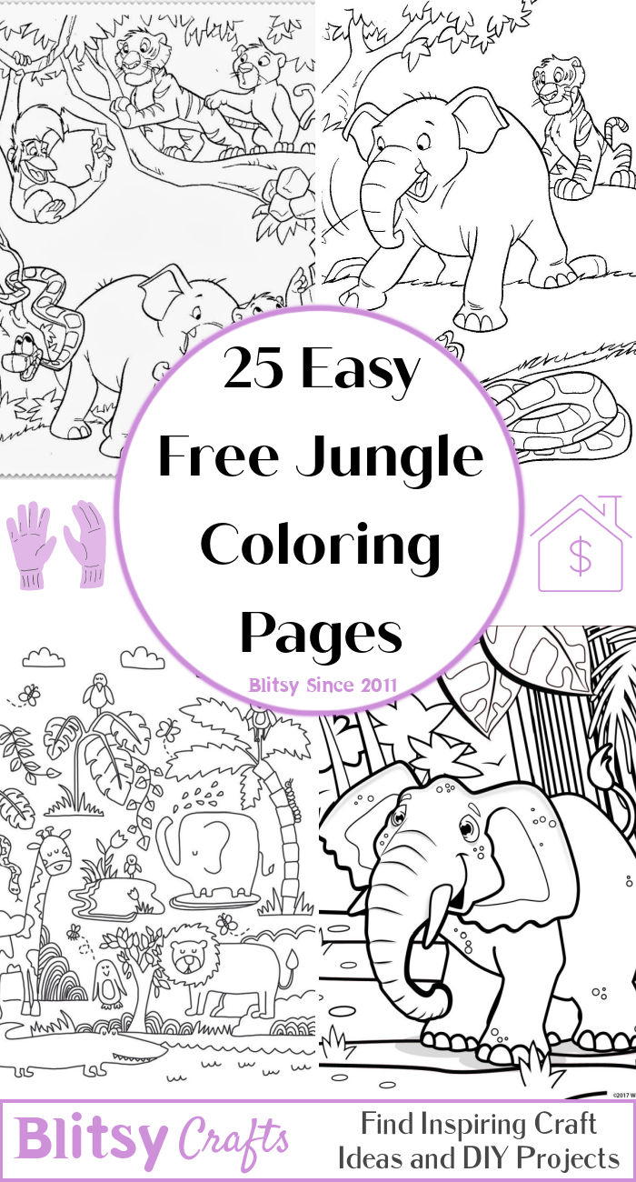 25 Free Jungle Coloring Pages for Kids and Adults