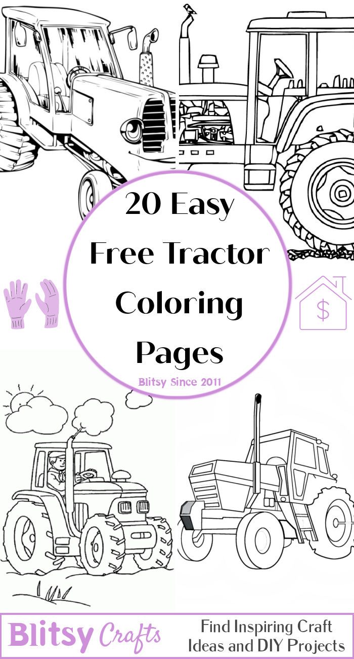 20 Free Tractor Coloring Pages for Kids and Adults - Blitsy