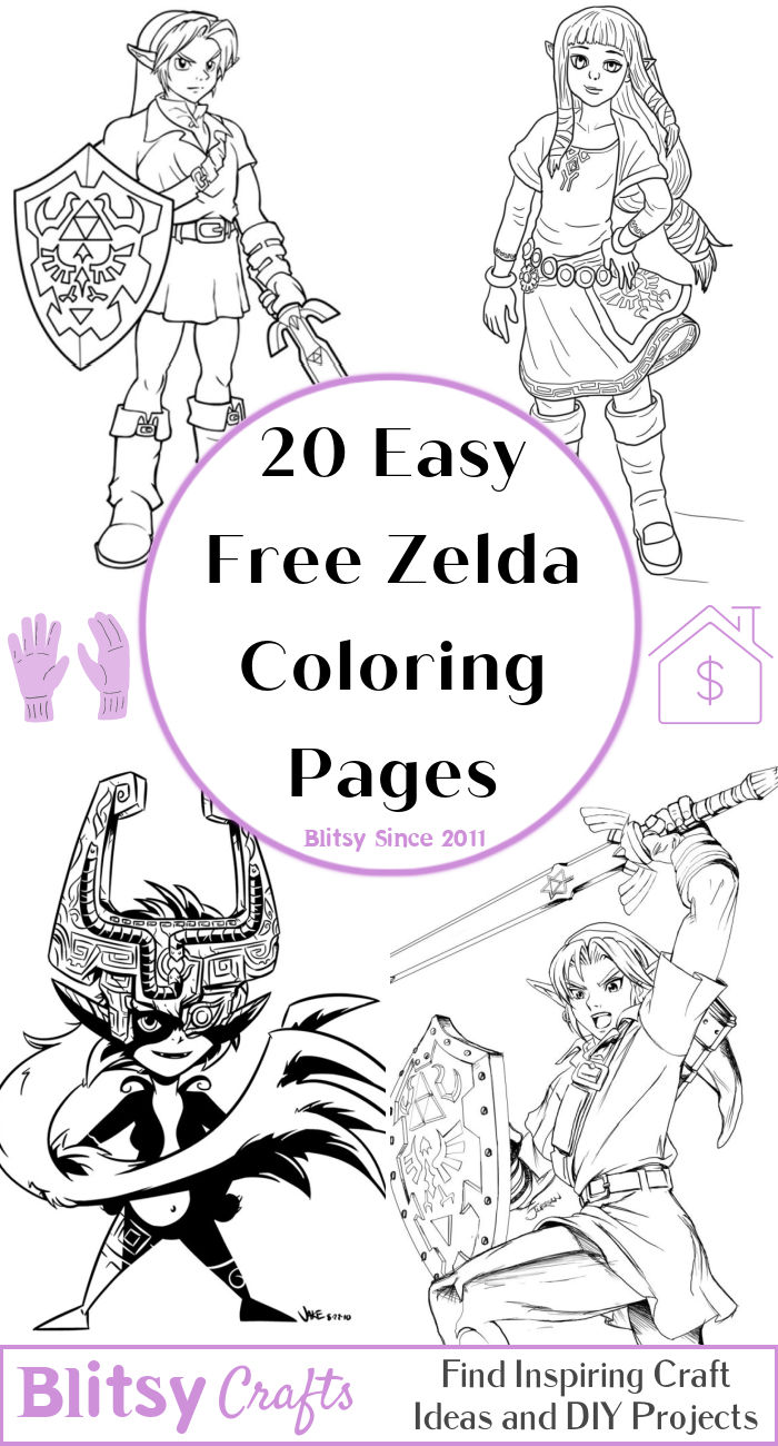 20 Free Zelda Coloring Pages for Kids and Adults