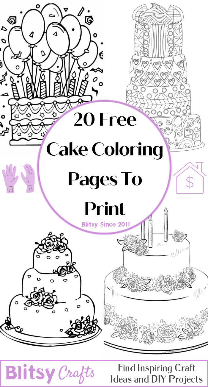20 Free Cake Coloring Pages for Kids and Adults - Blitsy