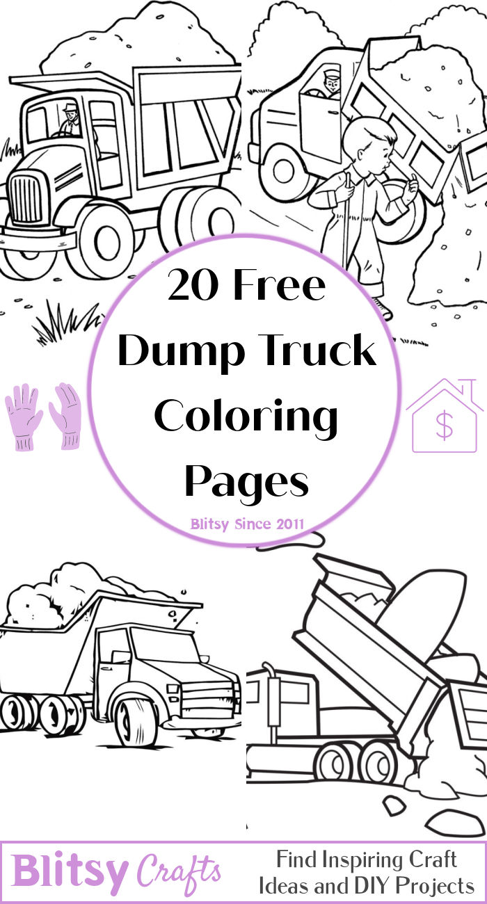 20 Free Dump Truck Coloring Pages for Kids and Adults