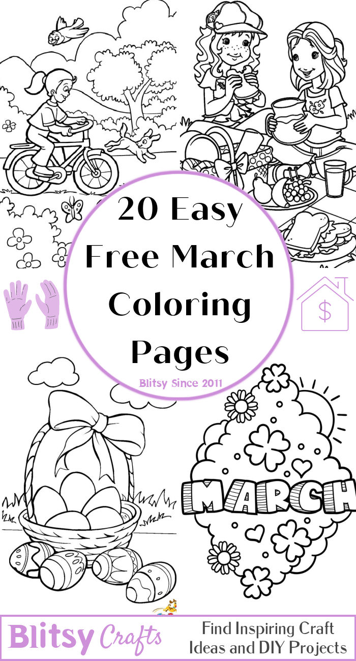 20 Free March Coloring Pages for Kids and Adults