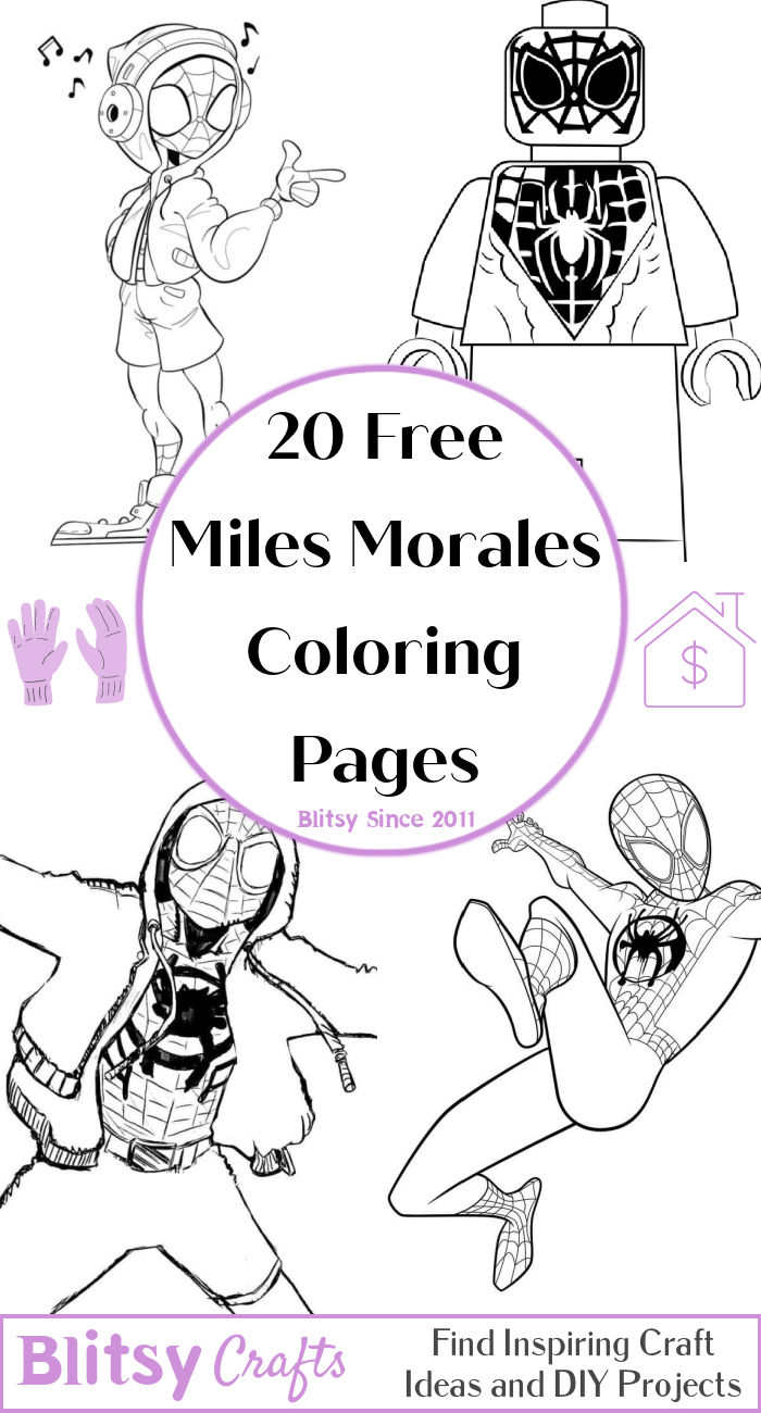 20 Free Miles Morales Coloring Pages for Kids and Adults