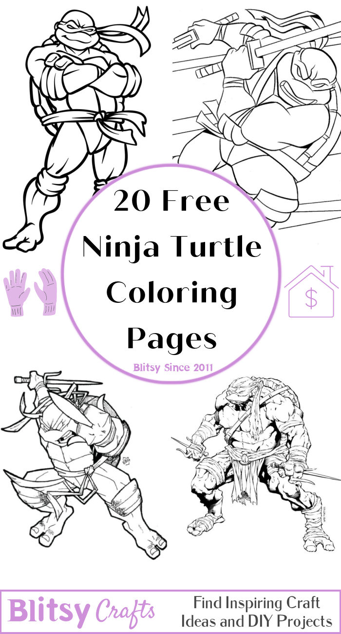 20 Free Ninja Turtle Coloring Pages for Kids and Adults