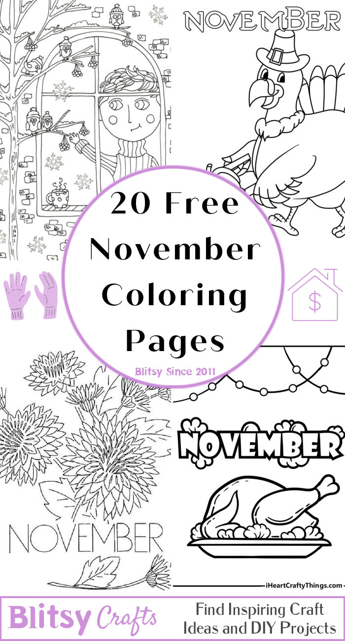 20 Free November Coloring Pages for Kids and Adults