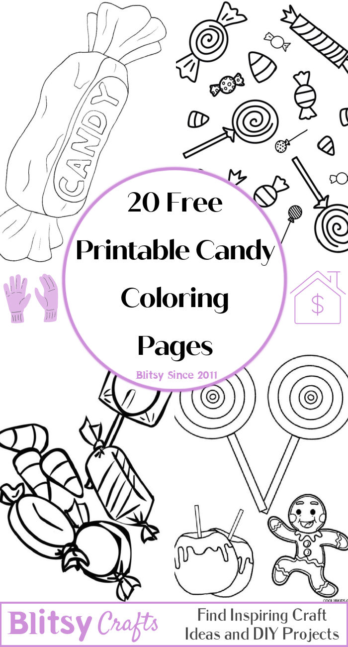 20 Free Candy Coloring Pages for Kids and Adults - Blitsy