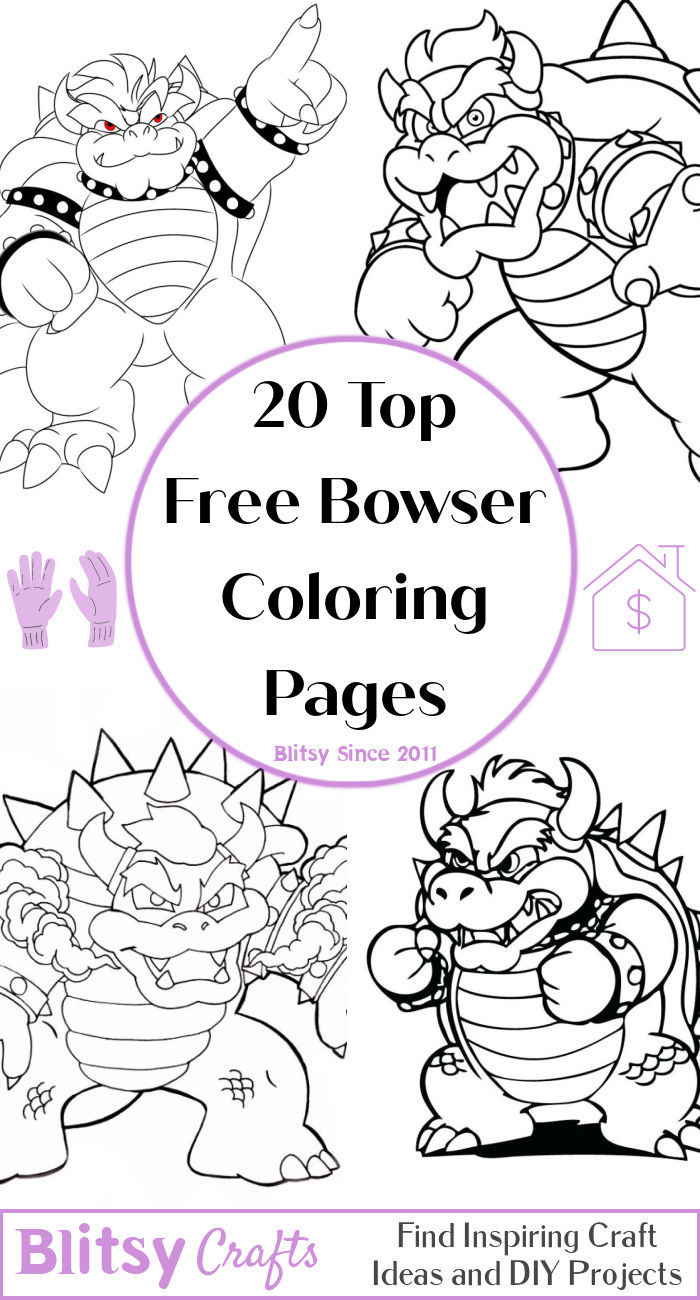 20 Free Bowser Coloring Pages for Kids and Adults