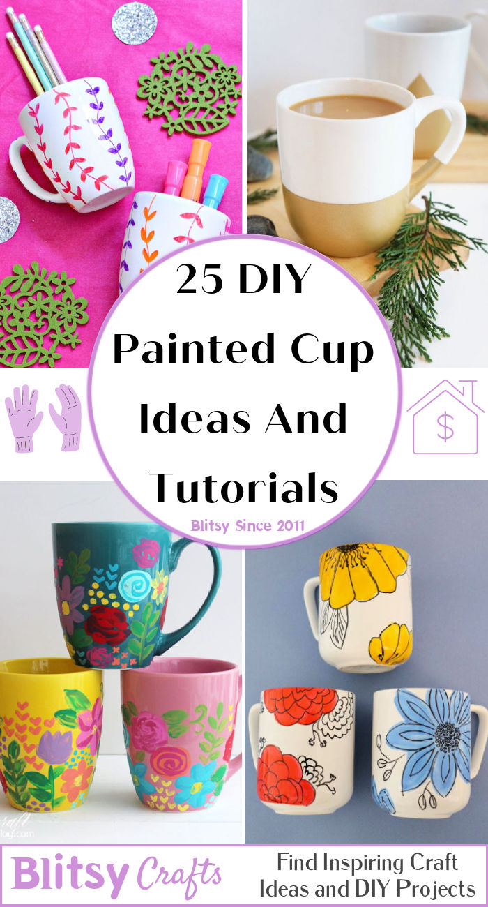 25 DIY Mug Painting Ideas: How to Paint a Mug - Blitsy