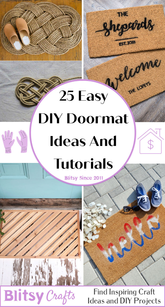 DIY Doormat (25 Ideas) - Blitsy