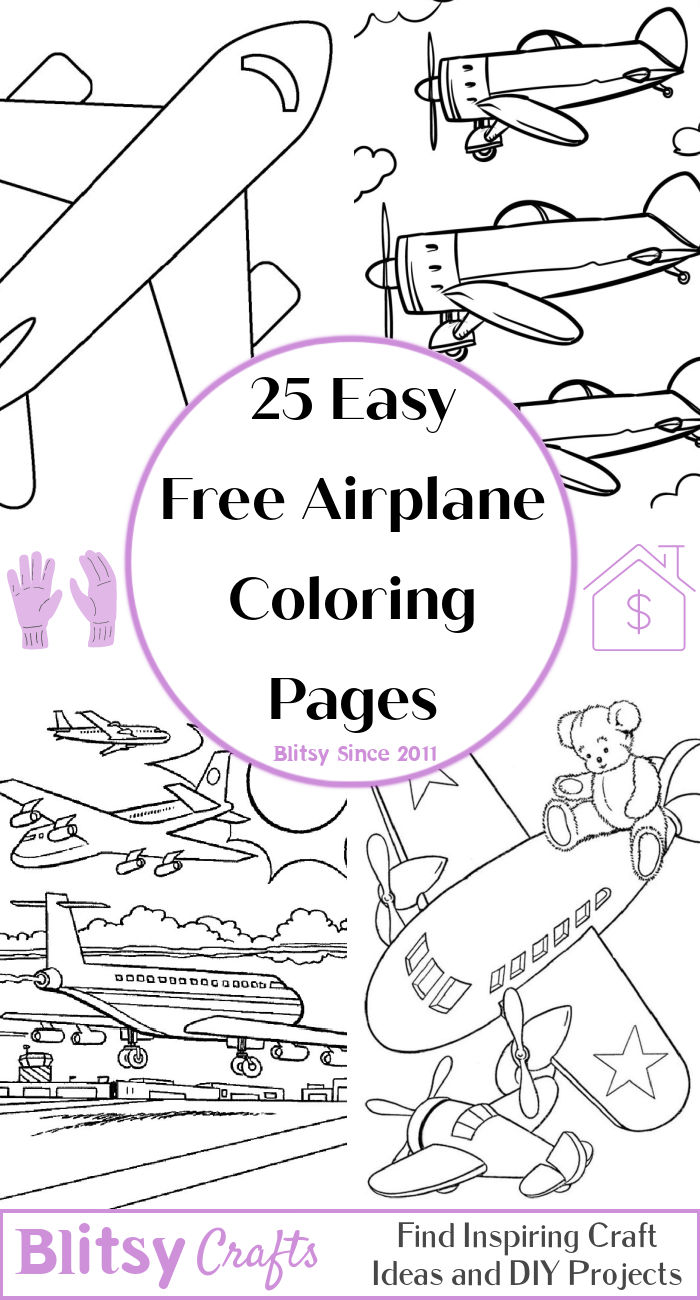 25 Free Airplane Coloring Pages for Kids and Adults