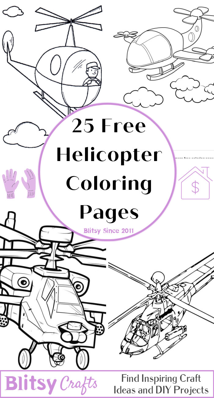 25 Free Helicopter Coloring Pages for Kids and Adults