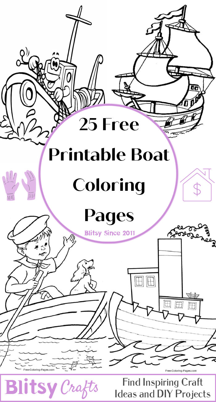 25 Free Boat Coloring Pages for Kids and Adults - Blitsy