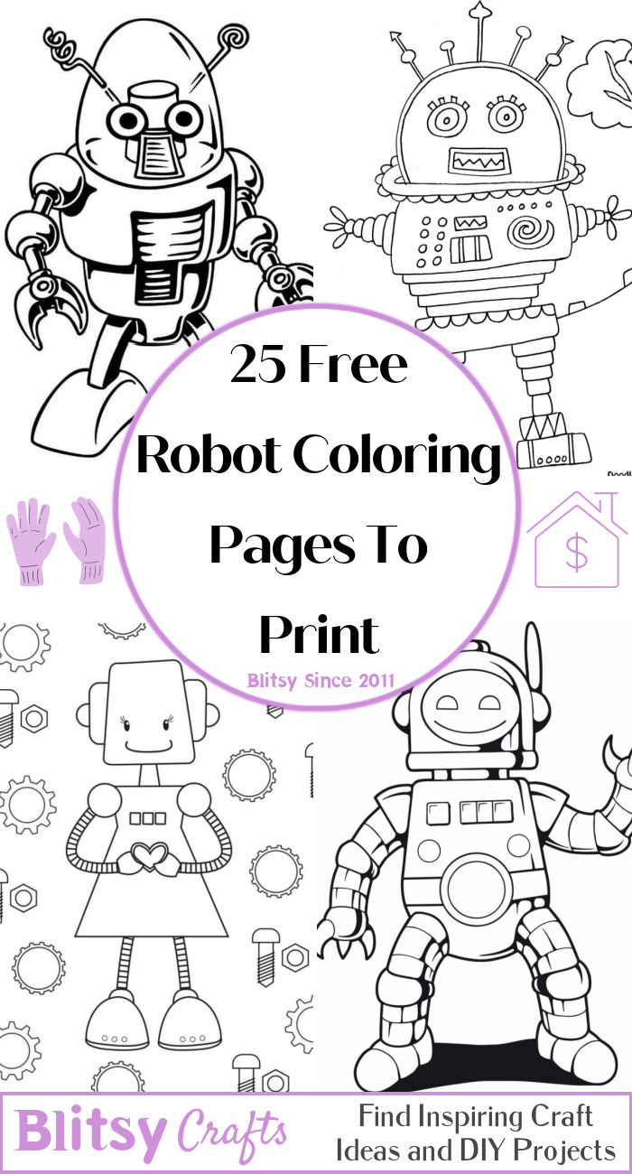 25 Free Robot Coloring Pages for Kids and Adults