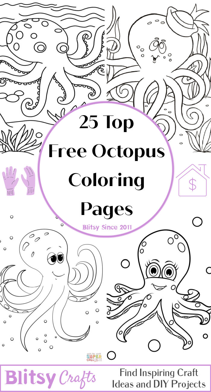 25 Free Octopus Coloring Pages for Kids and Adults