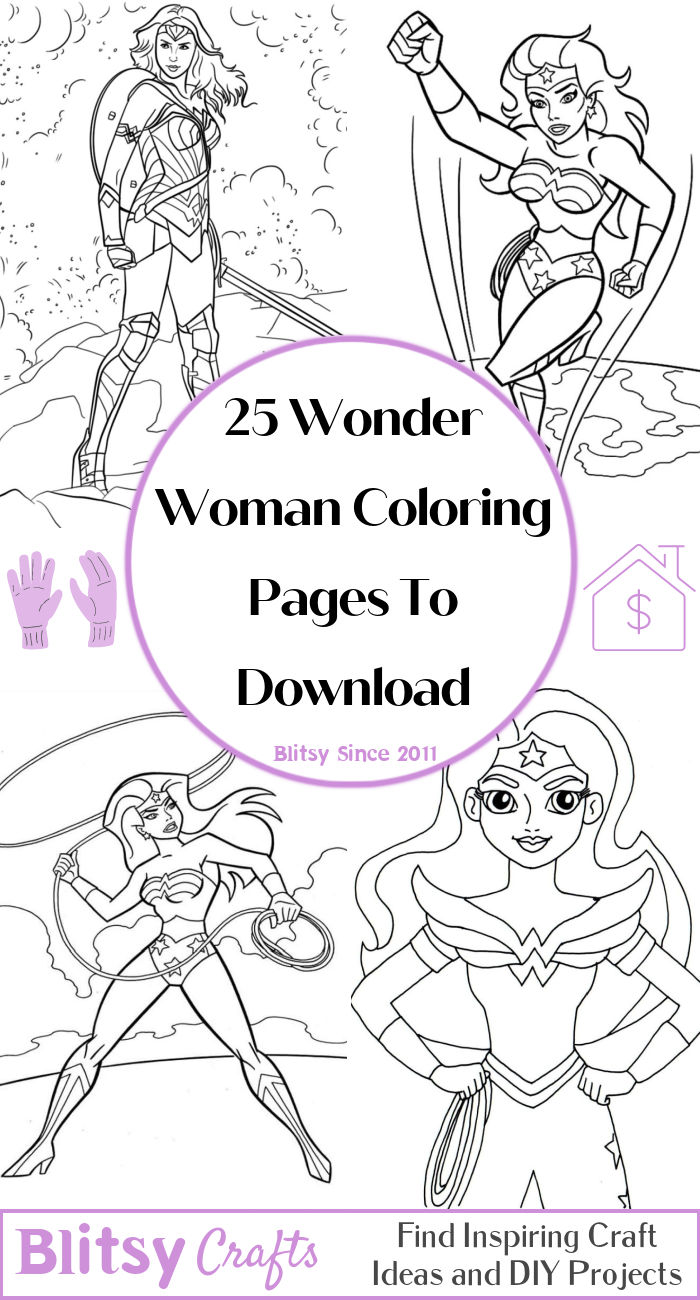 25 Free Wonder Woman Coloring Pages for Kids and Adults