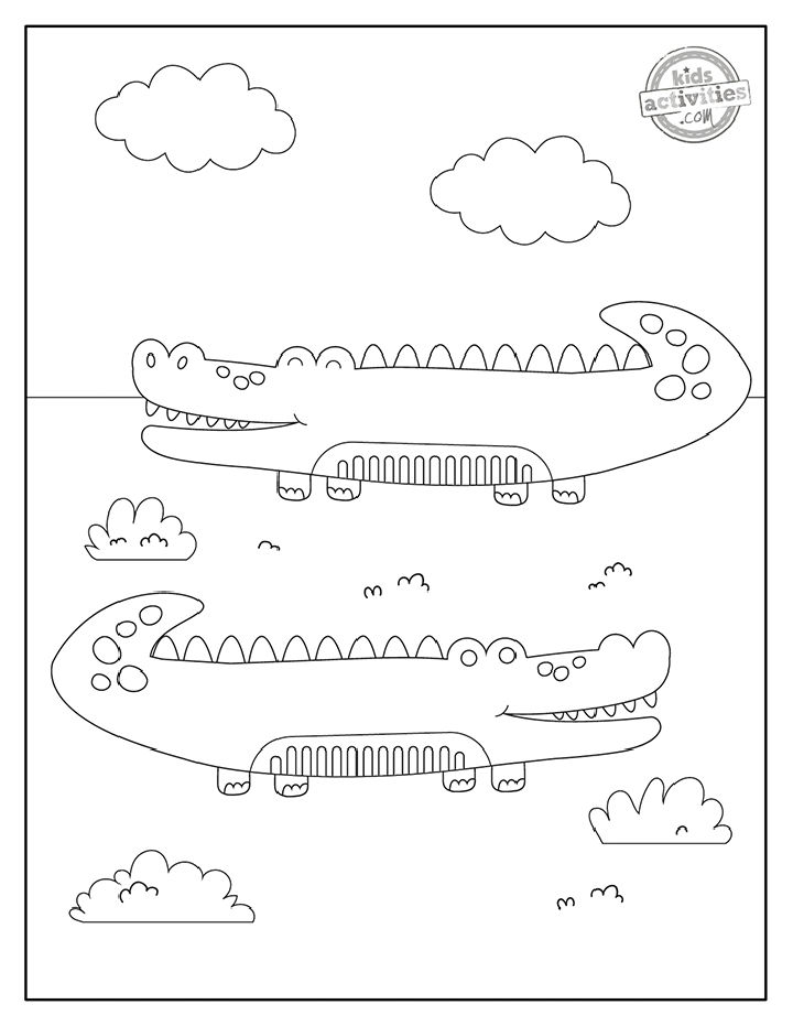 25 Free Alligator Coloring Pages for Kids and Adults