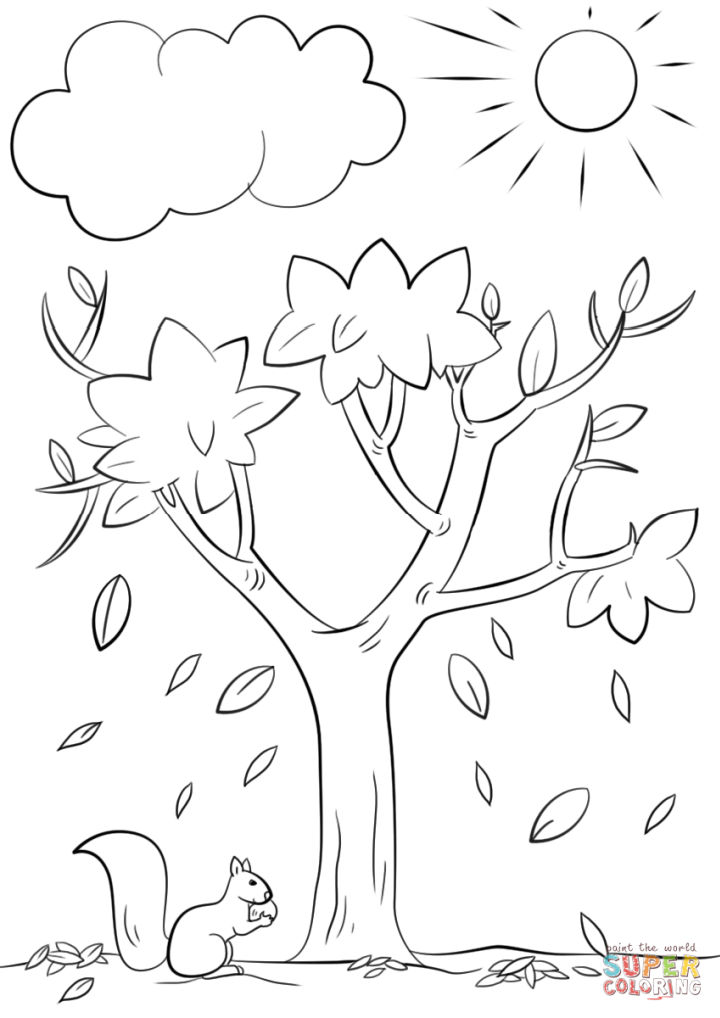 25 Free Tree Coloring Pages for Kids and Adults