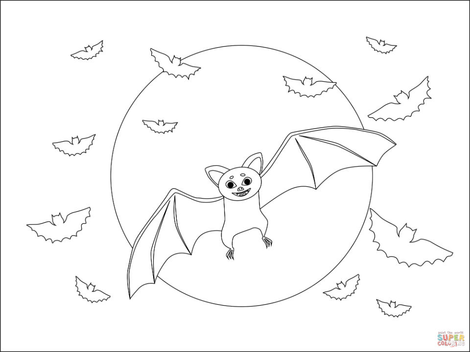 25 Free Bat Coloring Pages for Kids and Adults