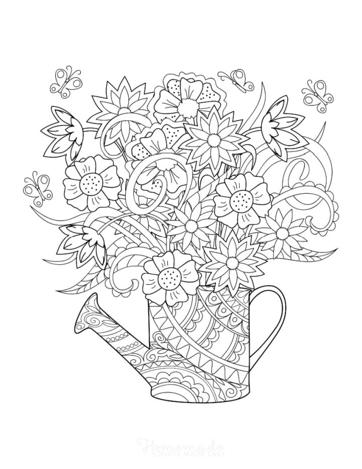 20 Free Garden Coloring Pages for Kids and Adults