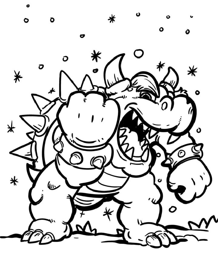 20 Free Bowser Coloring Pages for Kids and Adults