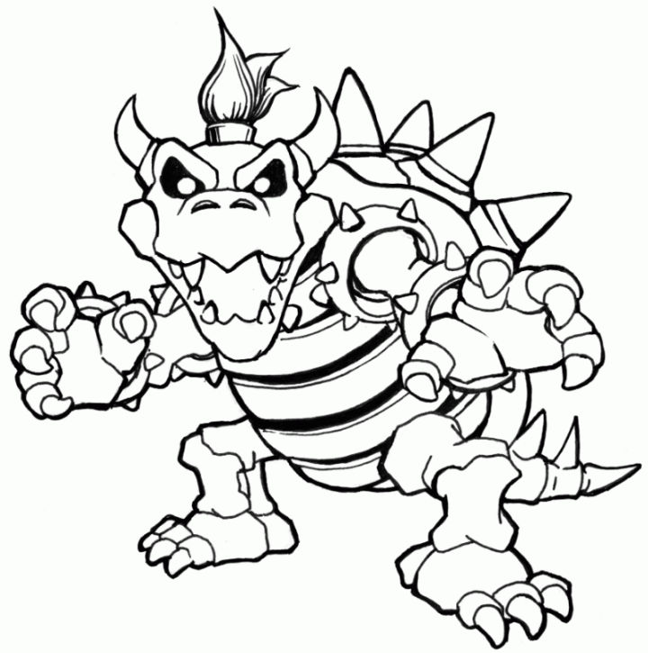 20 Free Bowser Coloring Pages for Kids and Adults