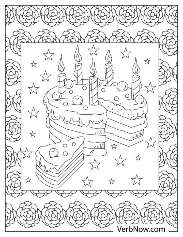 20 Free Cake Coloring Pages for Kids and Adults - Blitsy