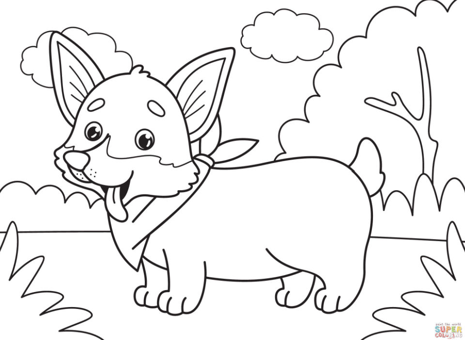 20 Cute Corgi Coloring Pages (Free Printable) - Blitsy