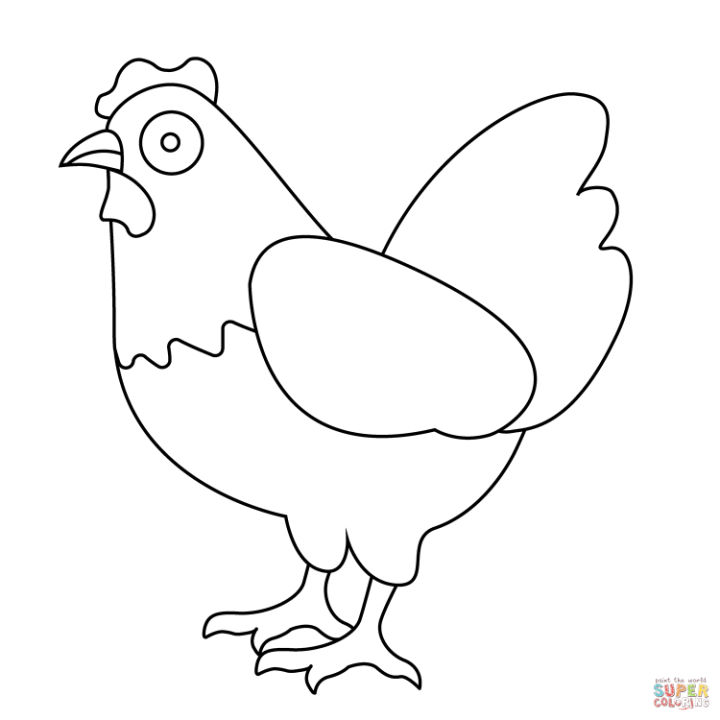 20 Free Chicken Coloring Pages for Kids and Adults - Blitsy