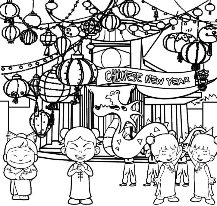 20 Free Chinese New Year Coloring Pages 2024