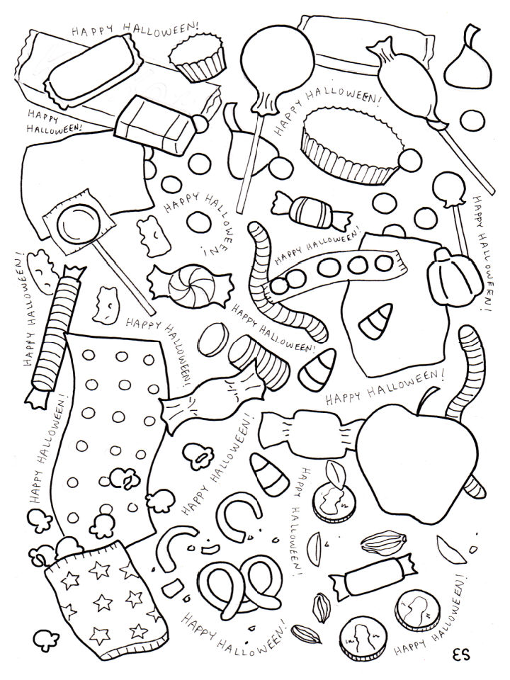 20 Free Candy Coloring Pages for Kids and Adults - Blitsy
