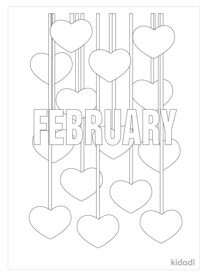 20 Free February Coloring Pages for Kids and Adults