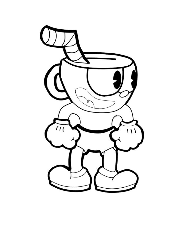 20 Free Cuphead Coloring Pages for Kids and Adults