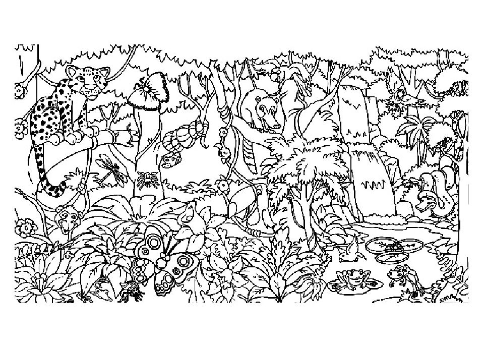 25 Free Jungle Coloring Pages for Kids and Adults