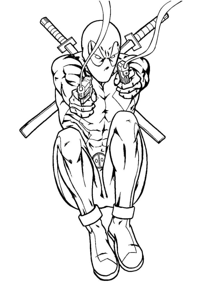 20 Free Deadpool Coloring Pages for Kids and Adults