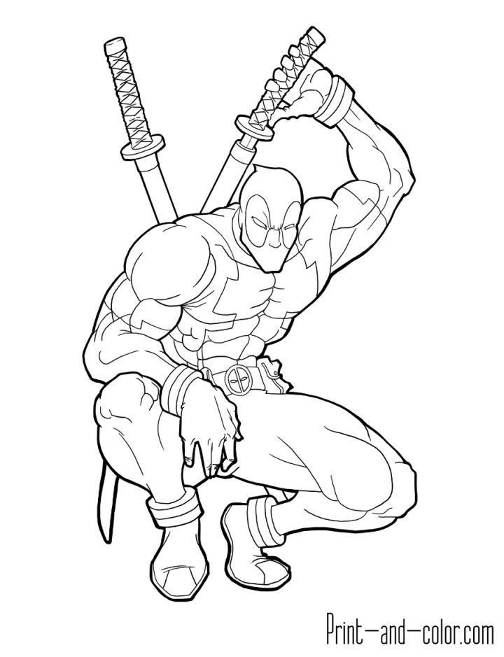 20 Free Deadpool Coloring Pages for Kids and Adults